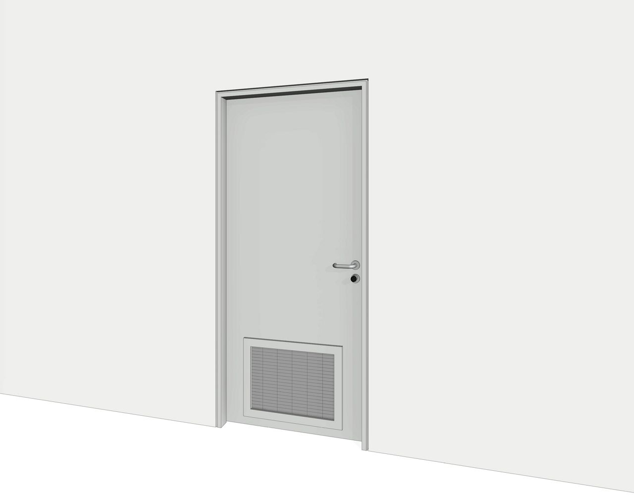 Steel door with louvers, NFR-EI30 / Wireless access control | ASSA ABLOY